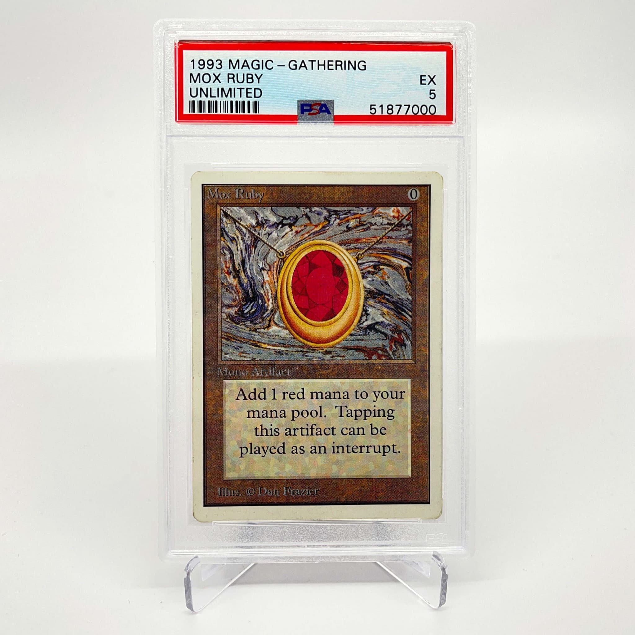 Magic: The Gathering Mox Ruby Unlimited PSA 5 EX (Physical Card + NFT ...