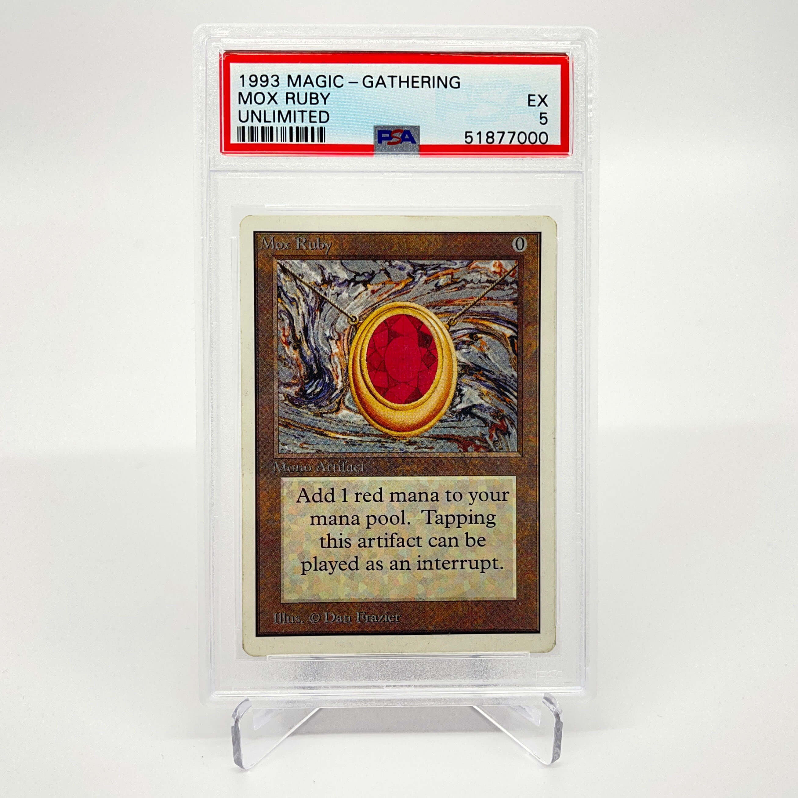 Magic: The Gathering Mox Ruby Unlimited PSA 5 EX (Physical Card + NFT ...